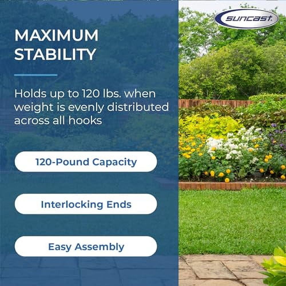 Suncast Wall-Mounted Long-Handled Garden-Tool Hanger, 4-Foot Storage ...