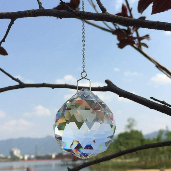 Suncatcher Crystals Ball Prism Window Rainbow Maker with Chain for Easy ...