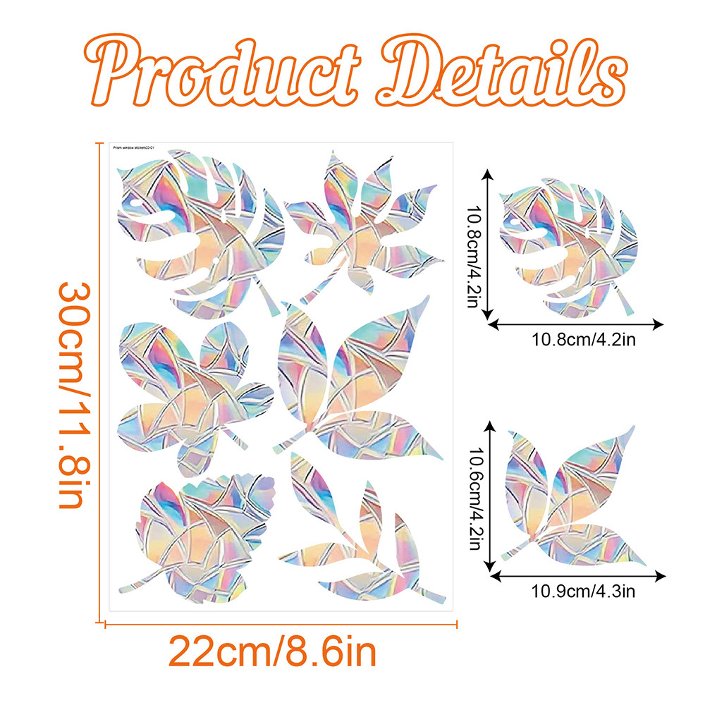Suncatcher Prism Window Decals Heart-shaped Window Stickers Suitable ...