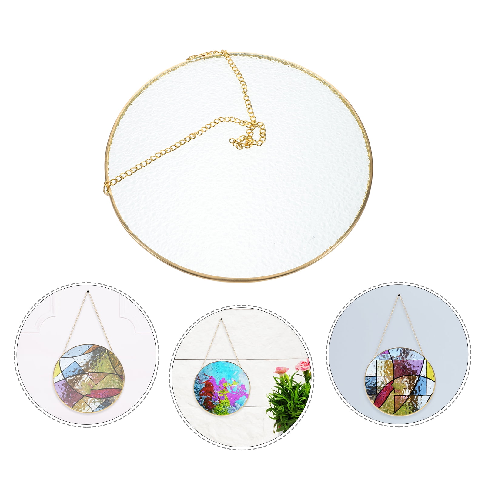 Suncatcher,Unfinished Round Glass Suncatcher for DIY Crafts Blank ...