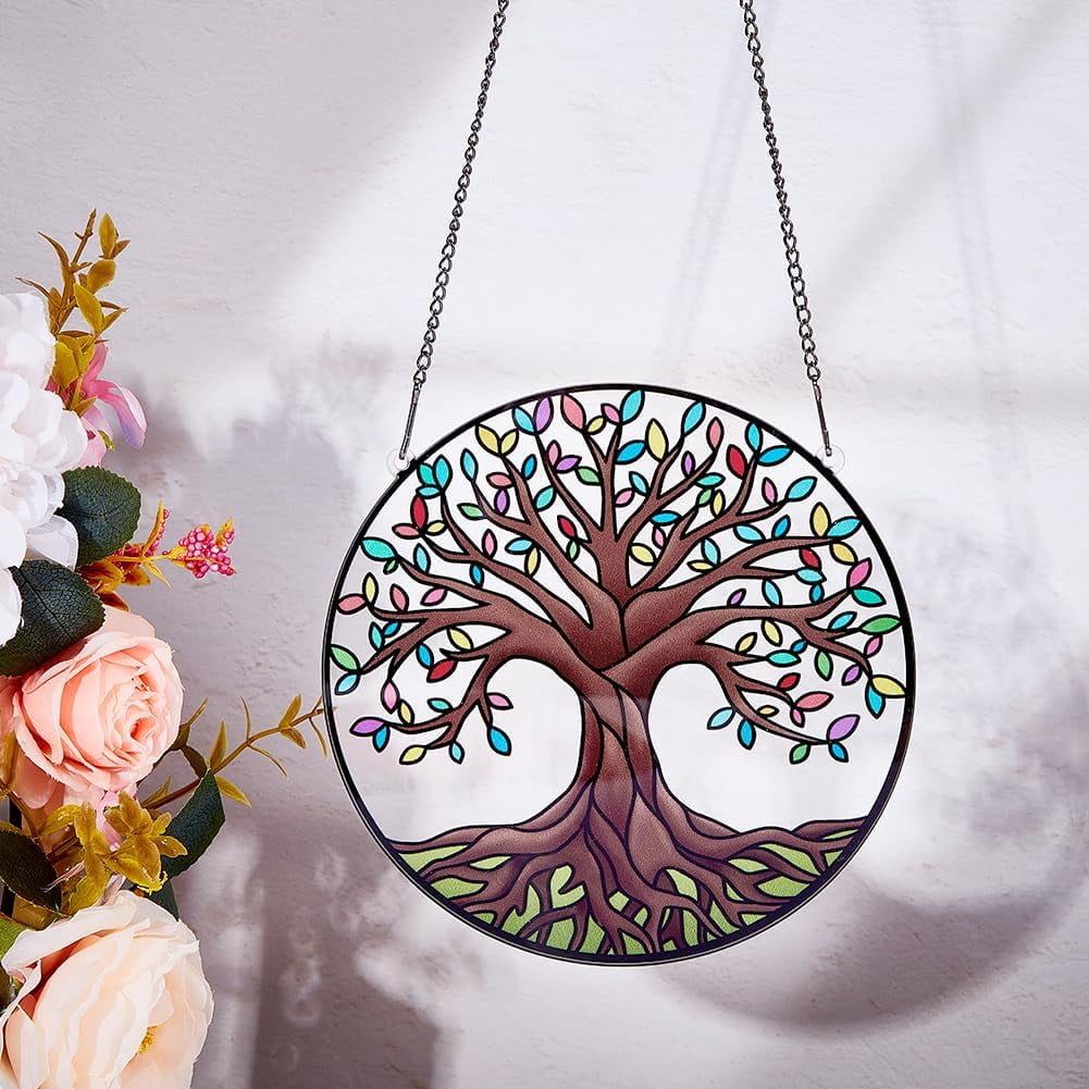 Suncatchers Tree of Life Acrylic Glass Sun Catcher Summer Hanging ...