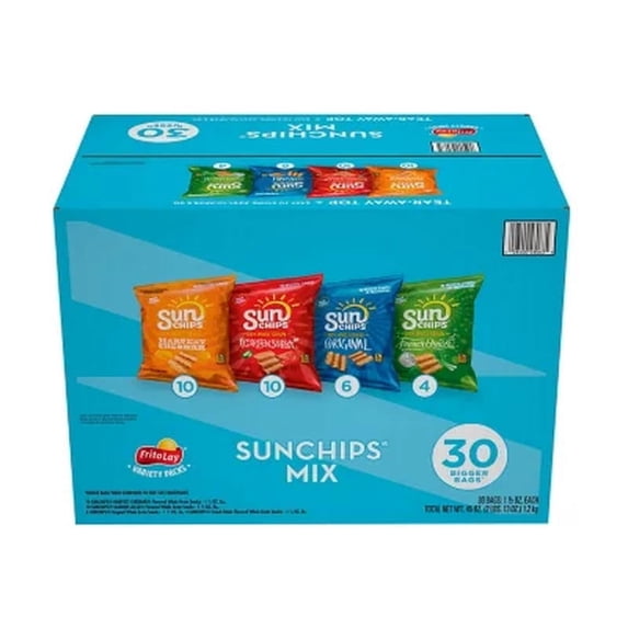 Sunchips Mix Variety Pack Whole Grain Chips 30 Pk. - Walmart.com