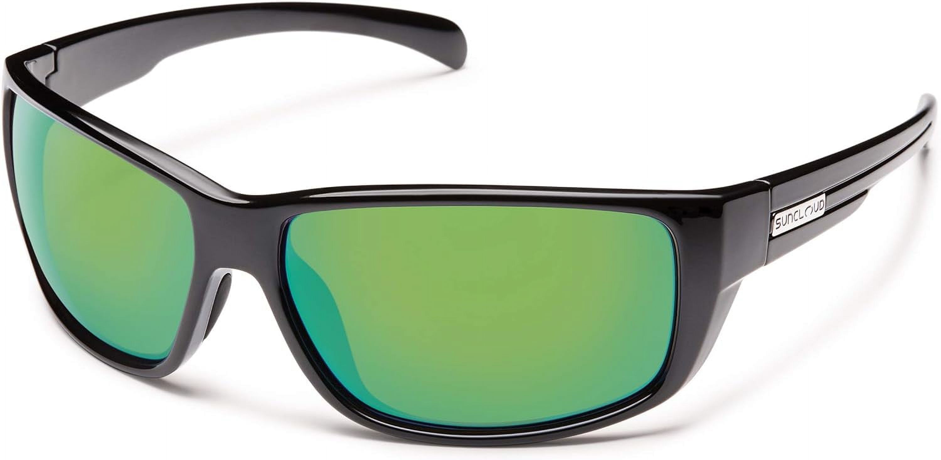 Suncloud Milestone Active Sunglasses Black Frame/Green Mirror - Walmart.com