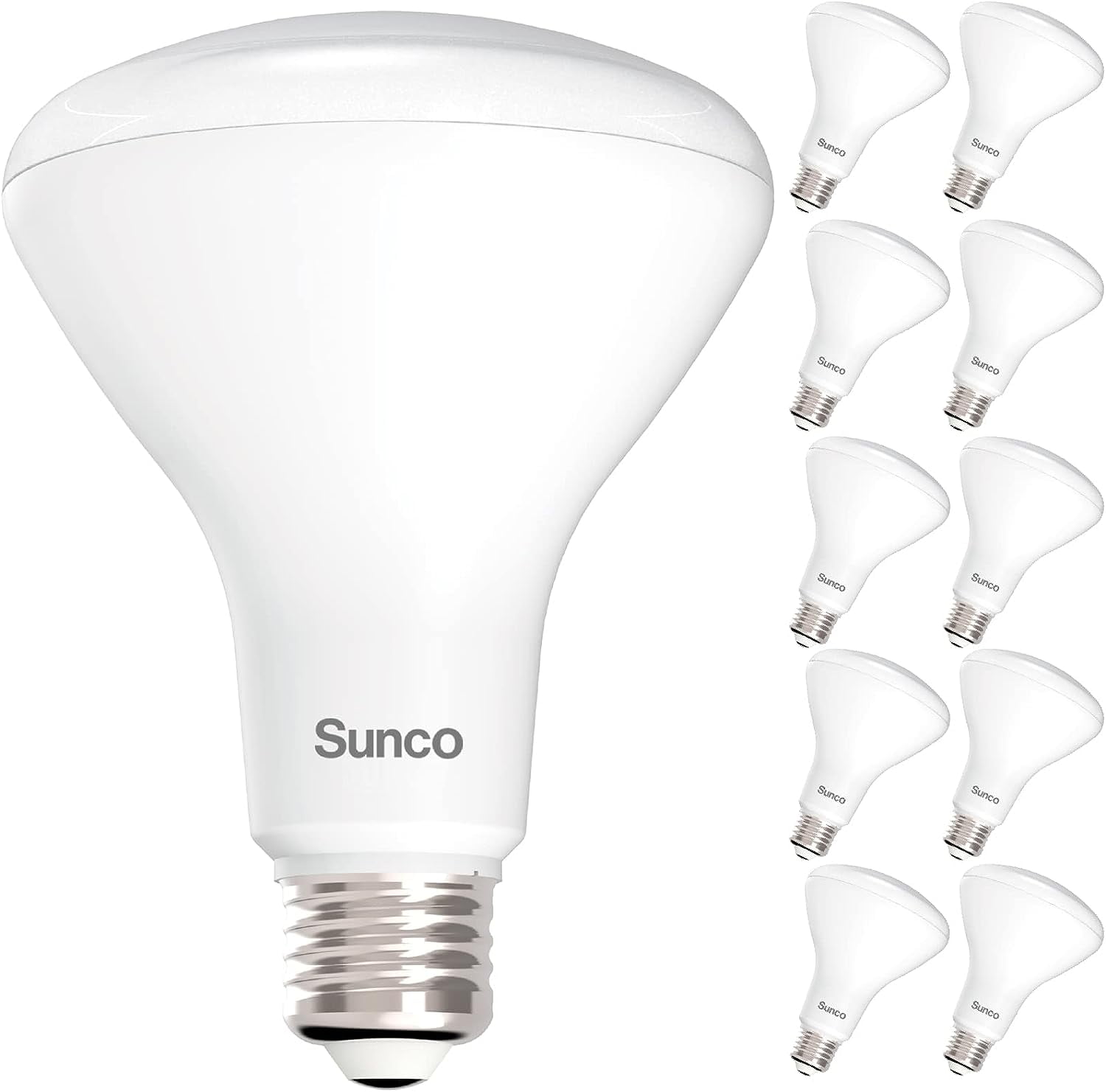 Sunco 10 Pack BR30 Light Bulb LED Indoor Flood Lights, 4000K Cool White ...