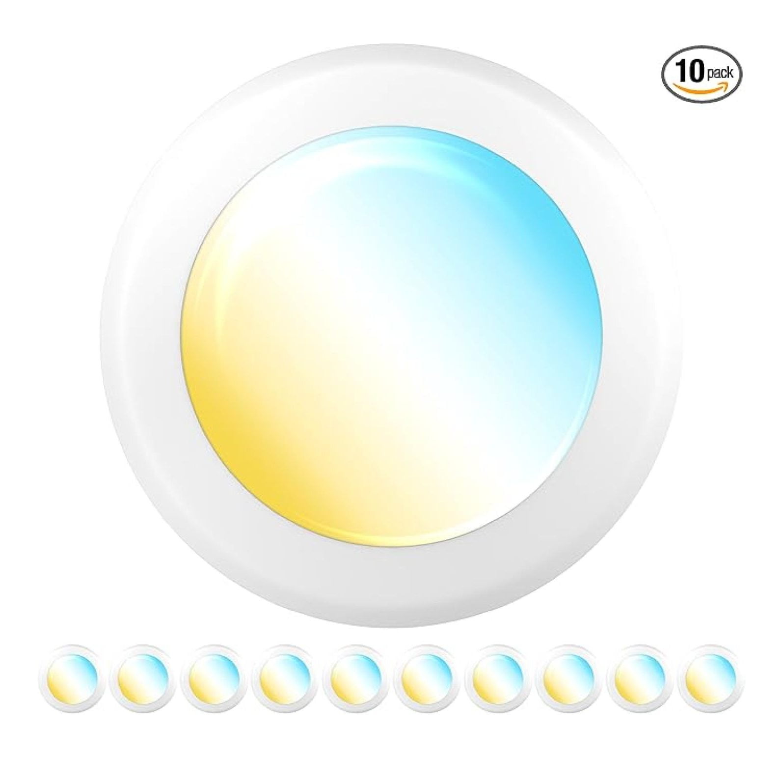 Sunco 10 Pack LED Disc Lights Ceiling 6 Inch, Flush Mount Disk Light ...