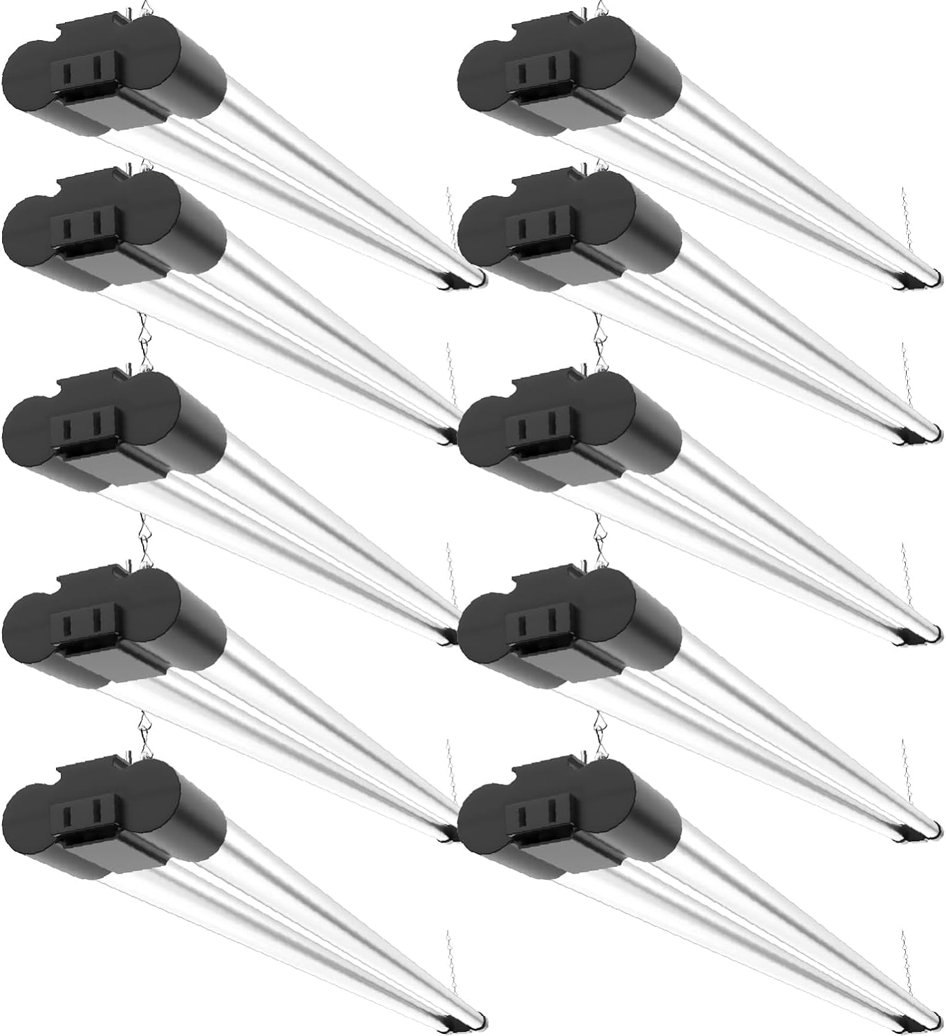 Sunco 10 Pack Linkable LED Utility Shop Light, 4500 LM, 6000K Daylight ...