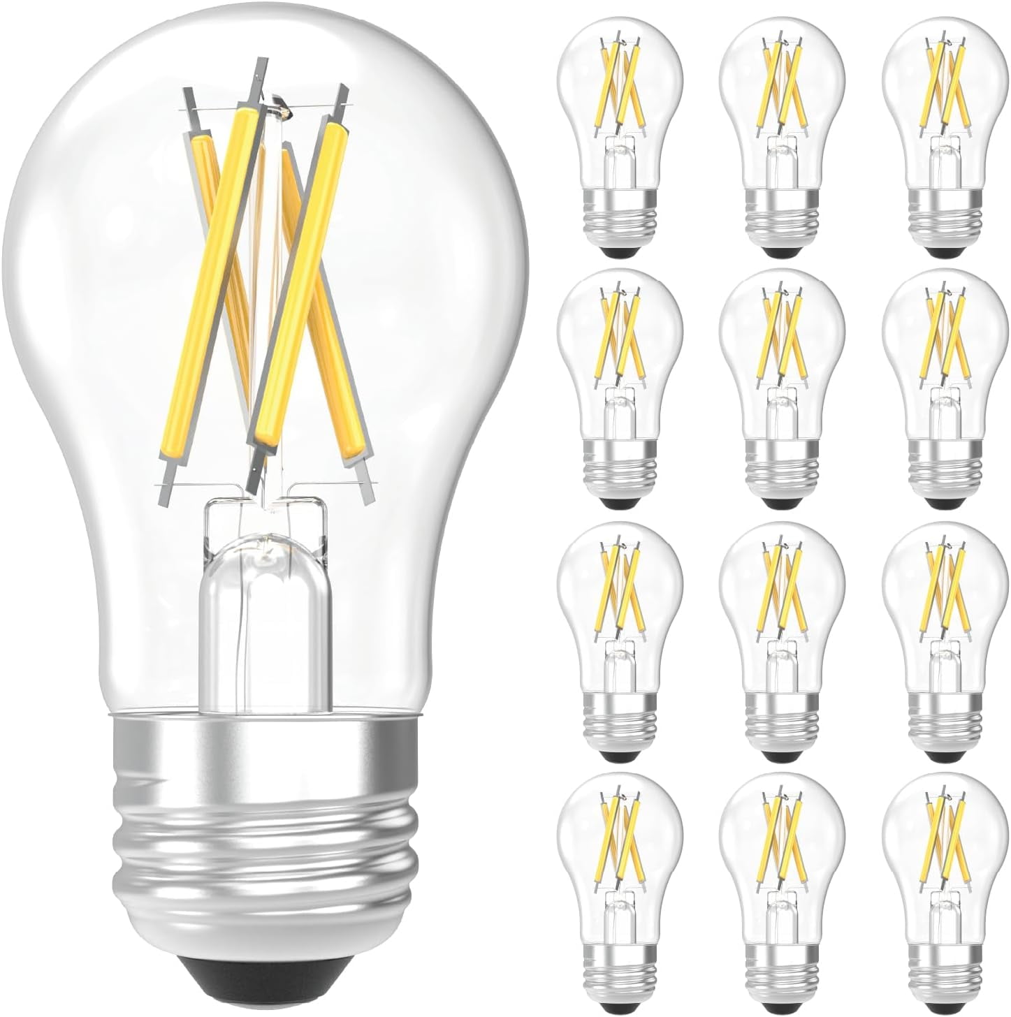 Sunco 12 Pack A15 Light Bulb YANTON, Edison Style Bulb, Dimmable ...