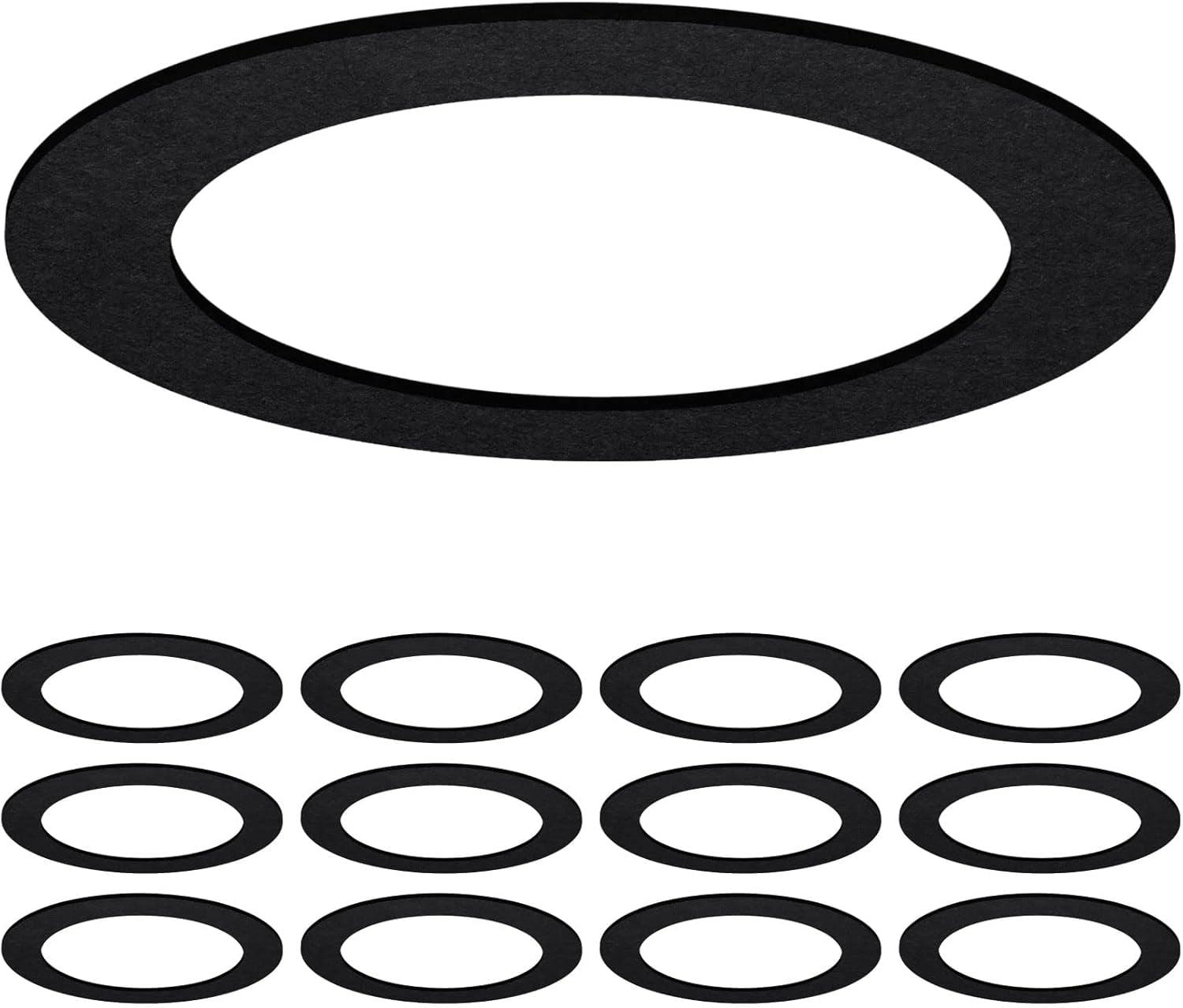 Sunco 12 Pack Goof Rings for 6 Inch Recessed Lights, Flush Mount Black ...