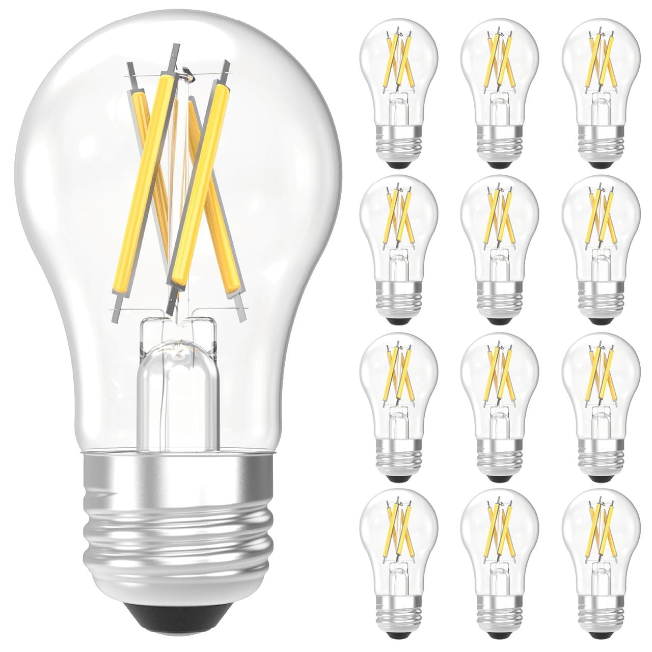 Sunco 12 Pack LED Light Bulbs A15, 7W=60W, 2700K Soft White, 800 LM ...