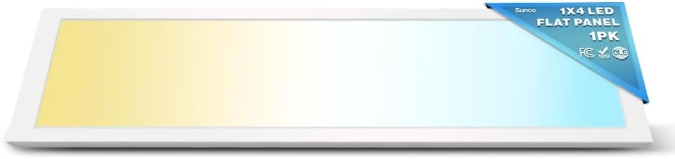 Sunco 1x4 LED Flat Panel Light, Dual Selectable CCT 3500K/4000K/5000K ...