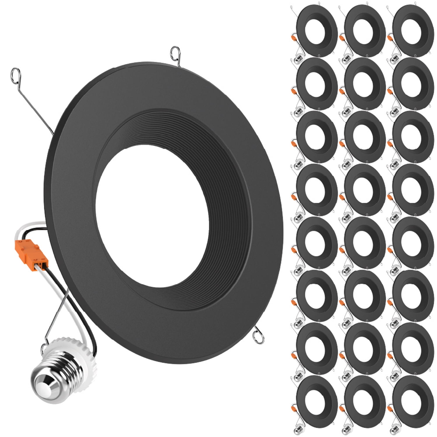Sunco 24 Pack 5CCT Black LED Recessed Lighting 6 Inch, 2700K/3000K ...
