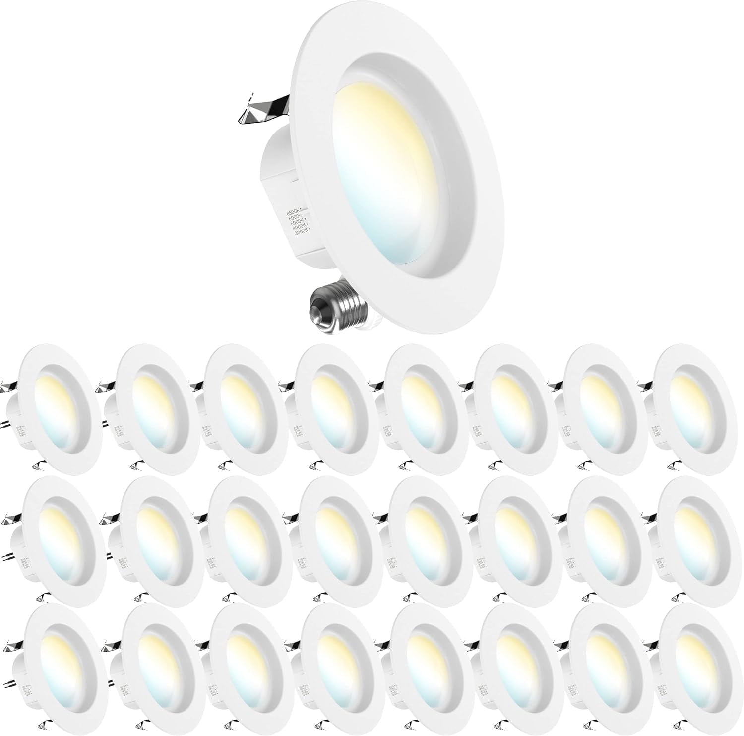 Sunco 24 Pack 5CCT LED Recessed 4 Inch, 3000K/4000K/5000K/6000K/6500K ...