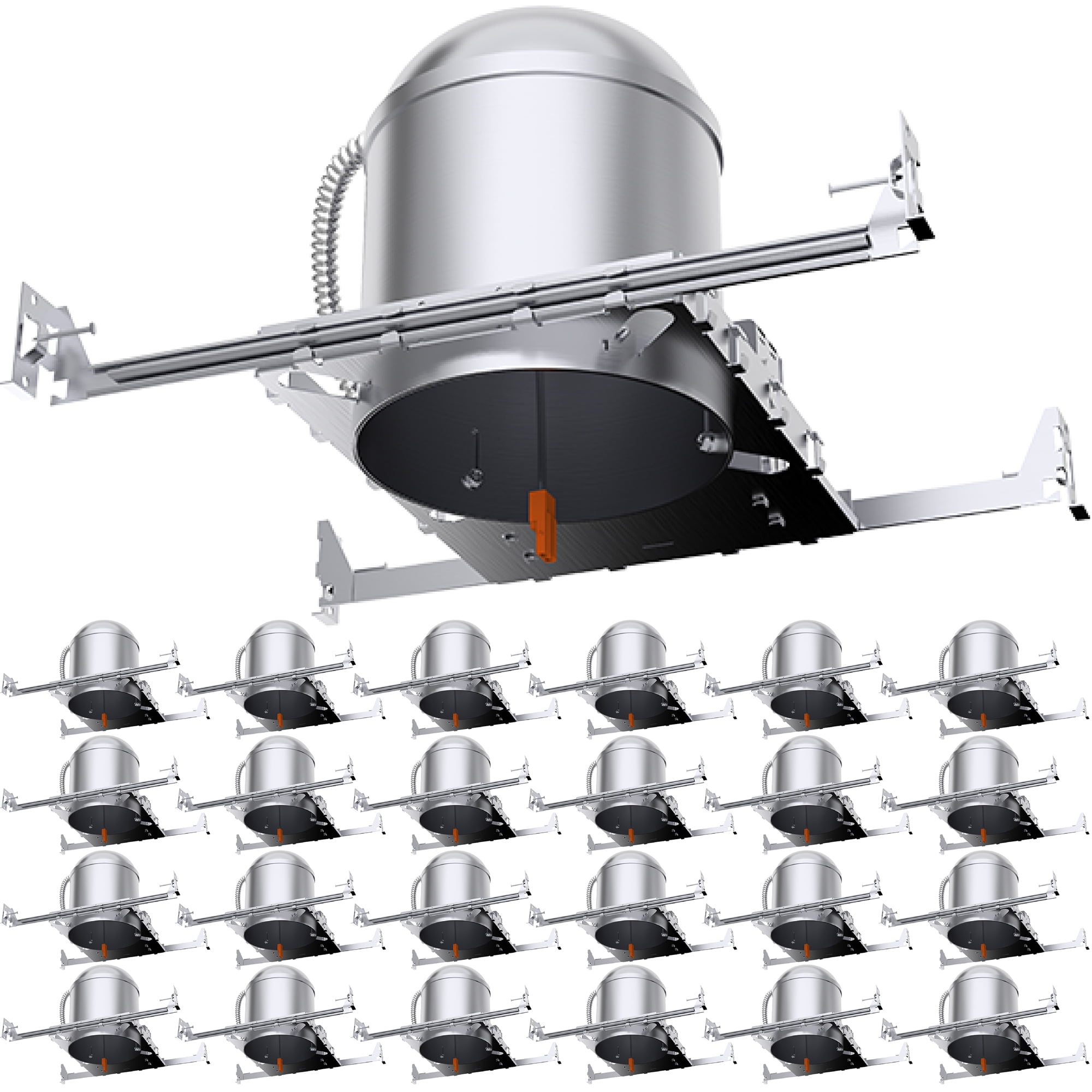 Sunco 24 Pack 6 Inch Recessed Lighting Housing Can, New Construction ...