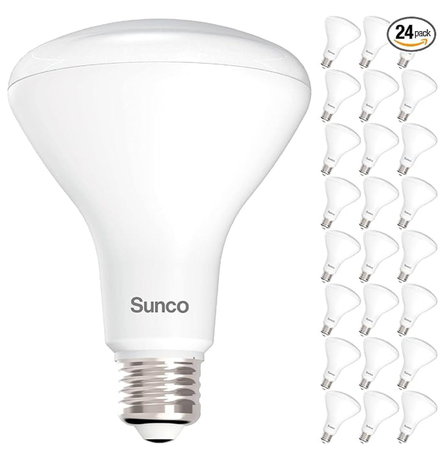 Sunco 24 Pack BR30 Light Bulbs LED, Recessed Can Light Bulbs, Indoor ...