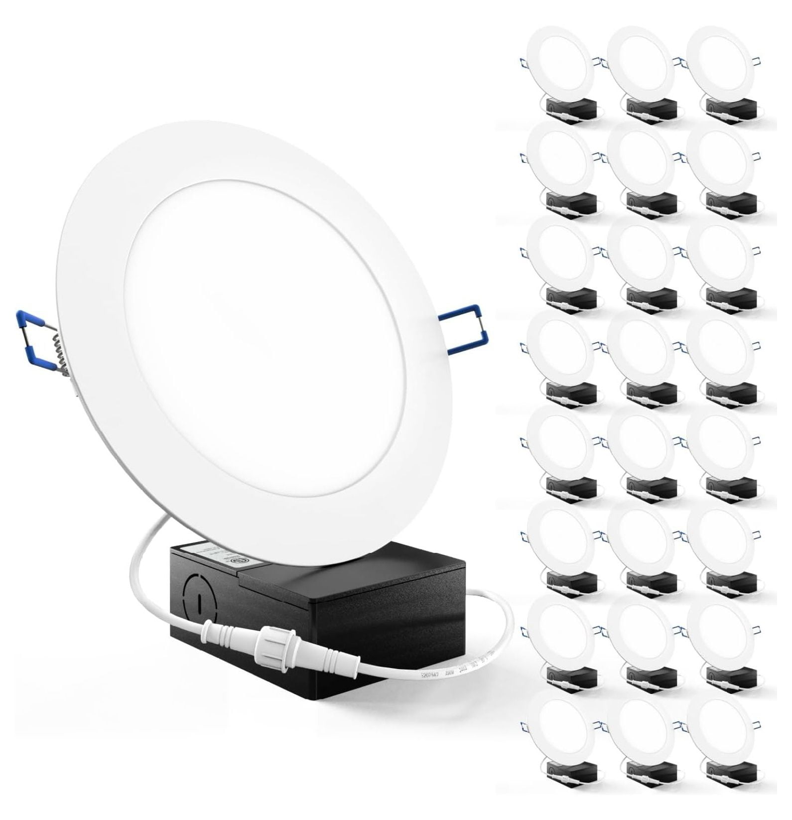 Sunco 24 Pack Recessed Lighting 6 Inch LED, Canless Ceiling Lights Slim ...