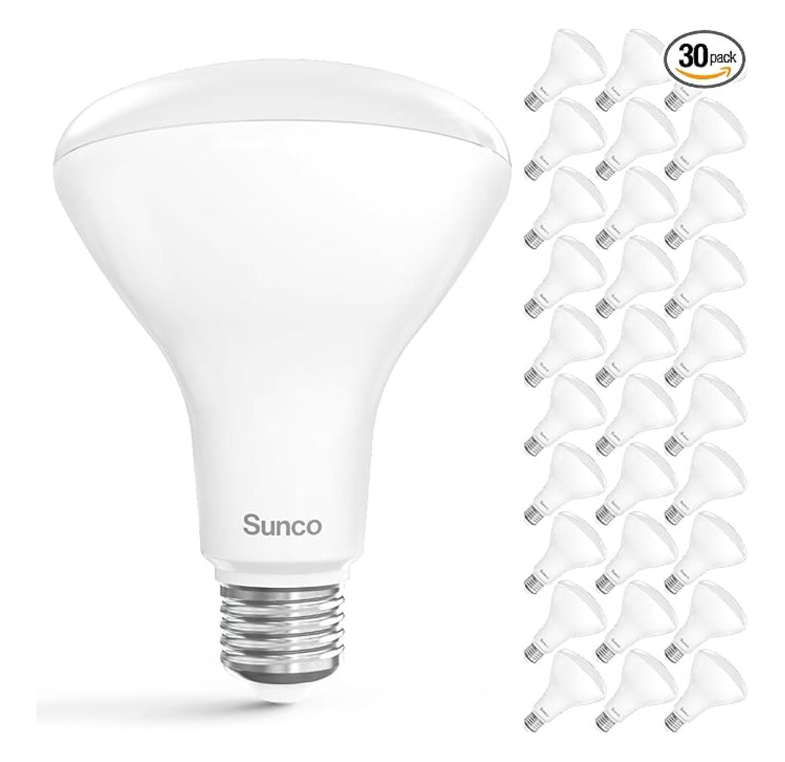 Sunco 30 Pack BR30 Light Bulbs LED, Recessed Can Light Bulbs, Indoor ...