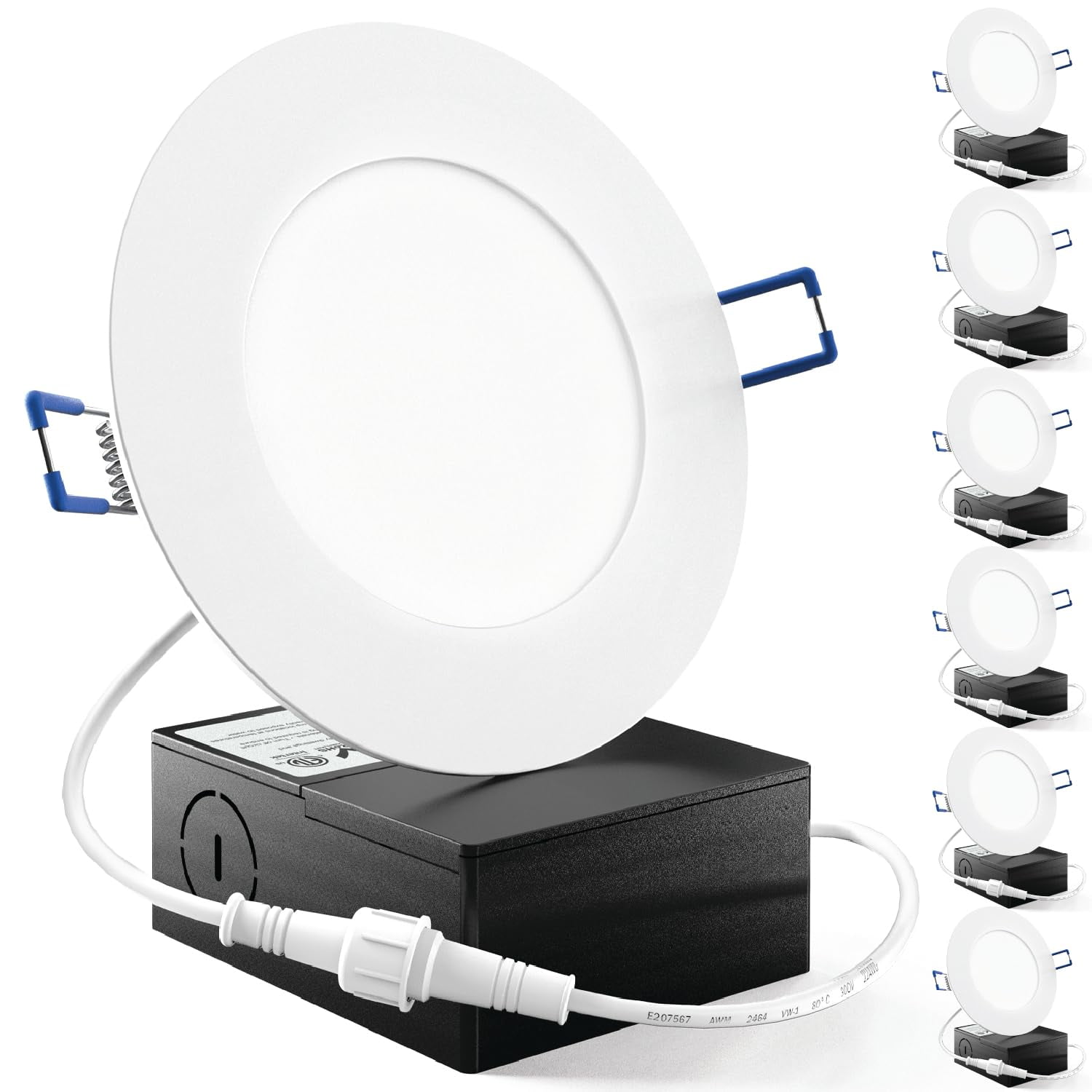 Sunco 6 Pack 4 Inch Ultra Thin LED Recessed Ceiling Lights Slim 3000K ...