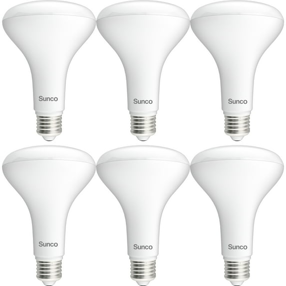 Sunco 6 Pack BR30 LED Bulb, Recessed Can Light Bulbs, Indoor Flood ...