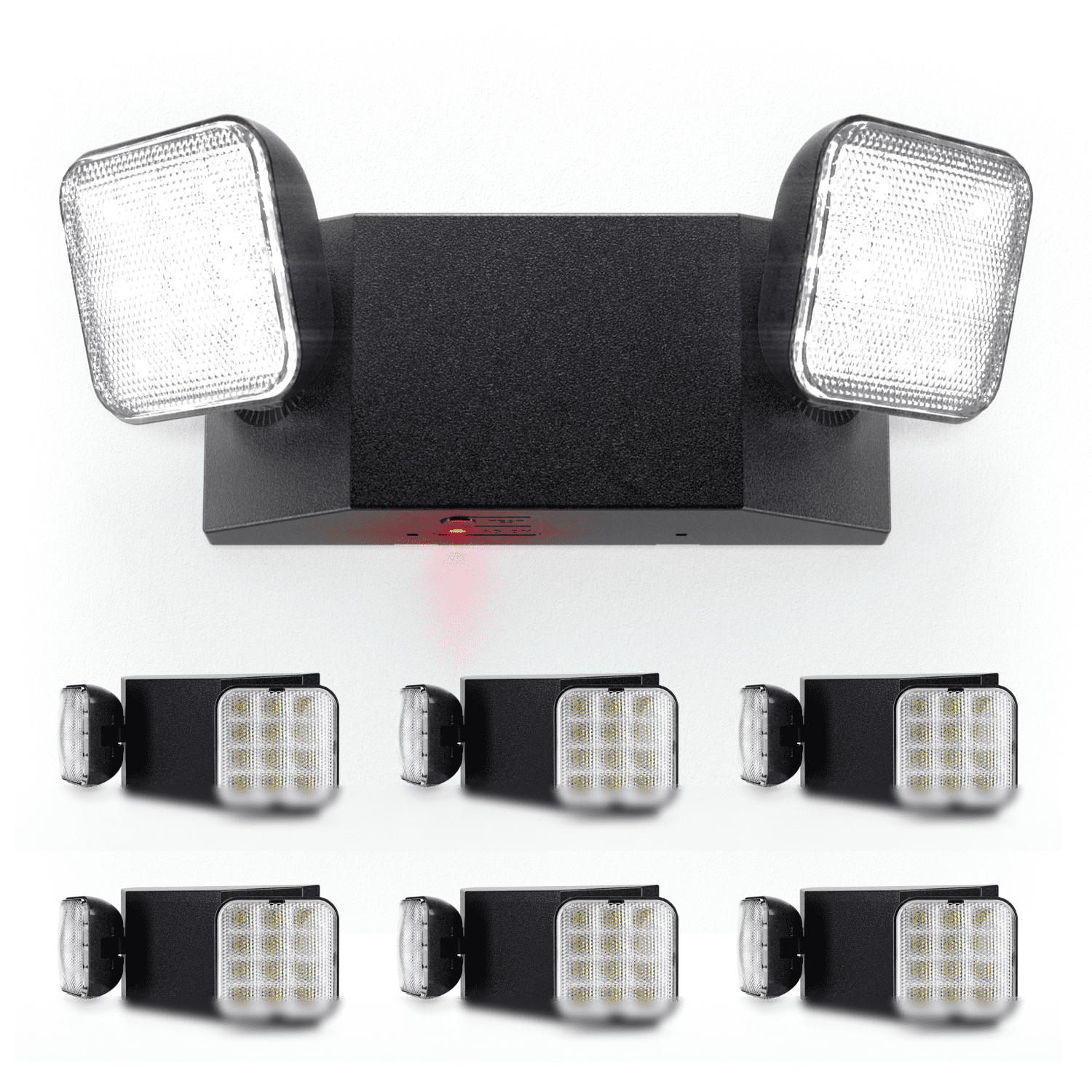 Sunco 6 Pack LED Emergency Lights, Commercial Lighting for Business ...
