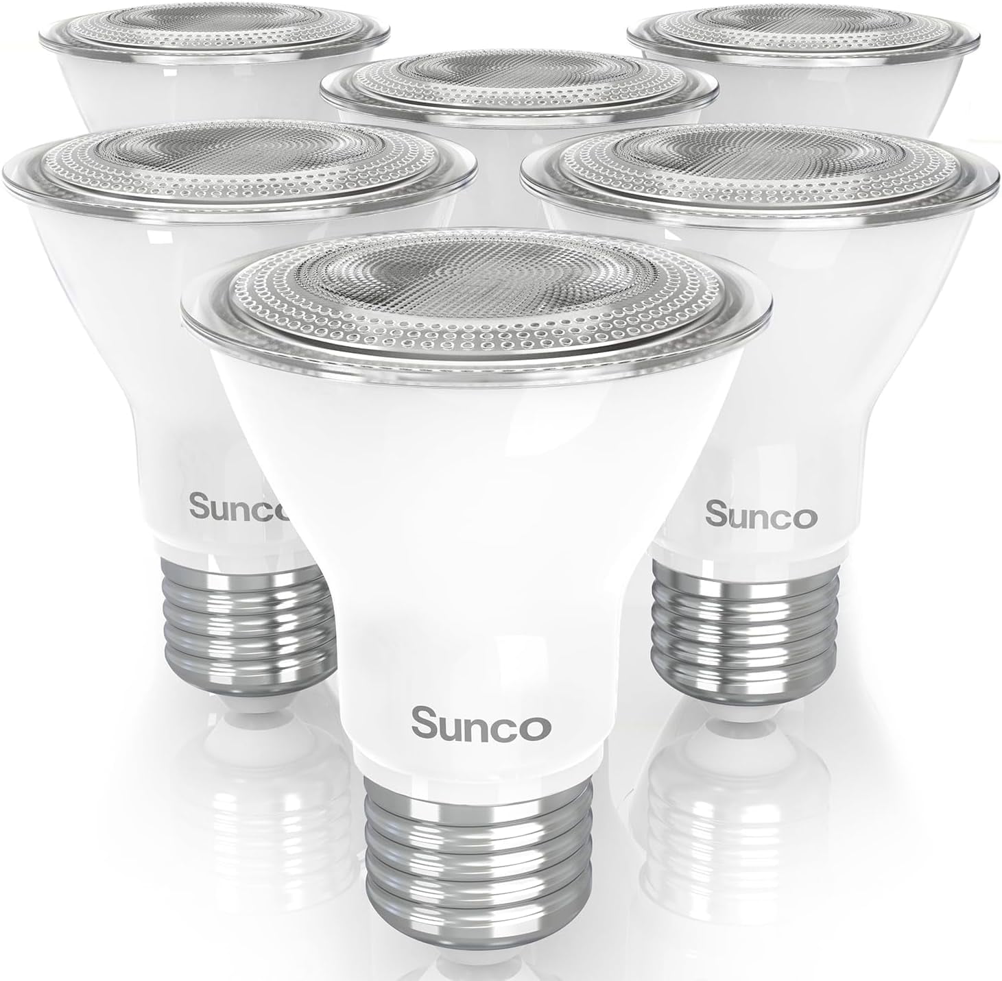 Sunco 6 Pack PAR20 LED Bulbs, Flood Light Bulb Outdoor, 470 LM, 7W (50W ...