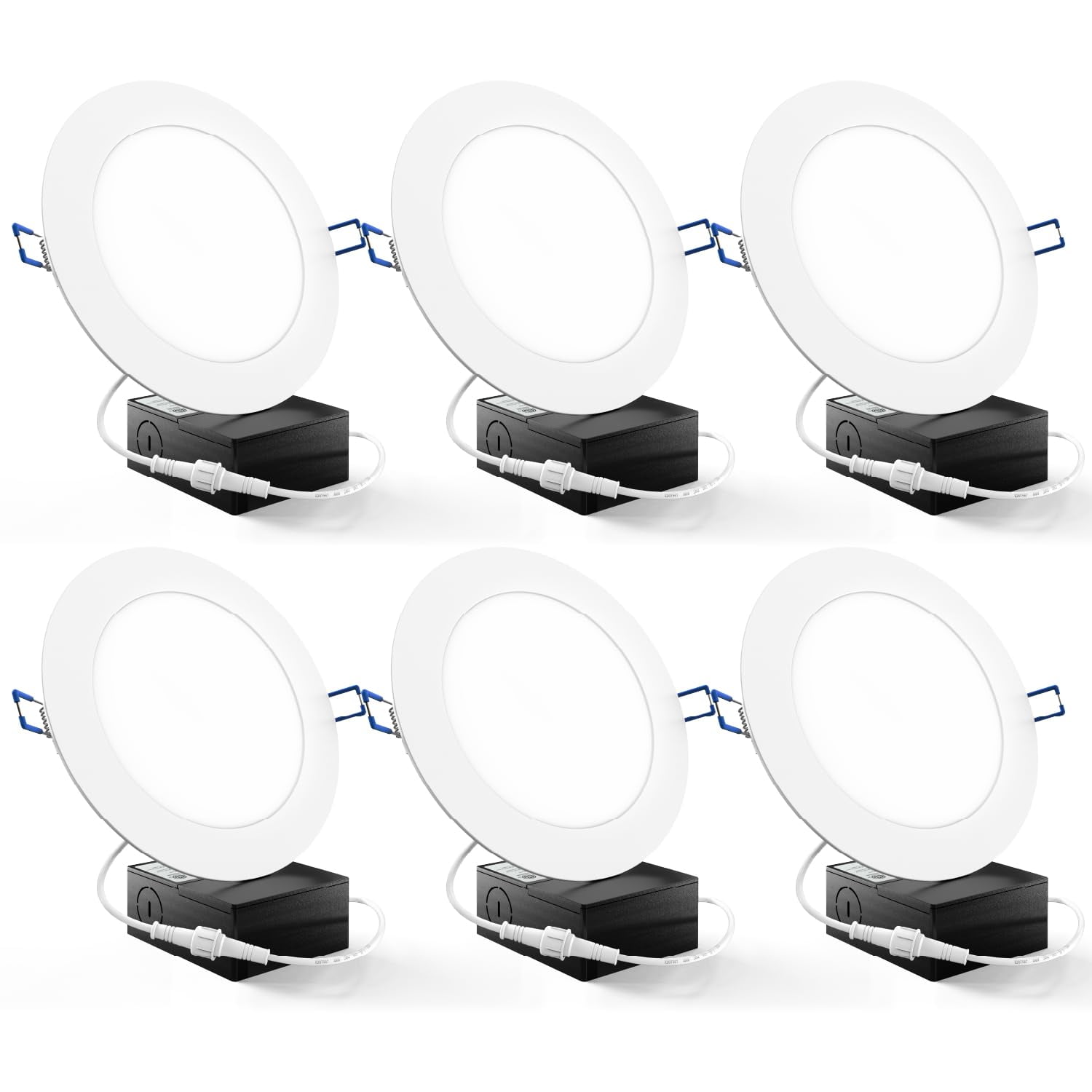Sunco 6 Pack Recessed Lighting 6 Inch LED, Canless Ceiling Lights Slim ...