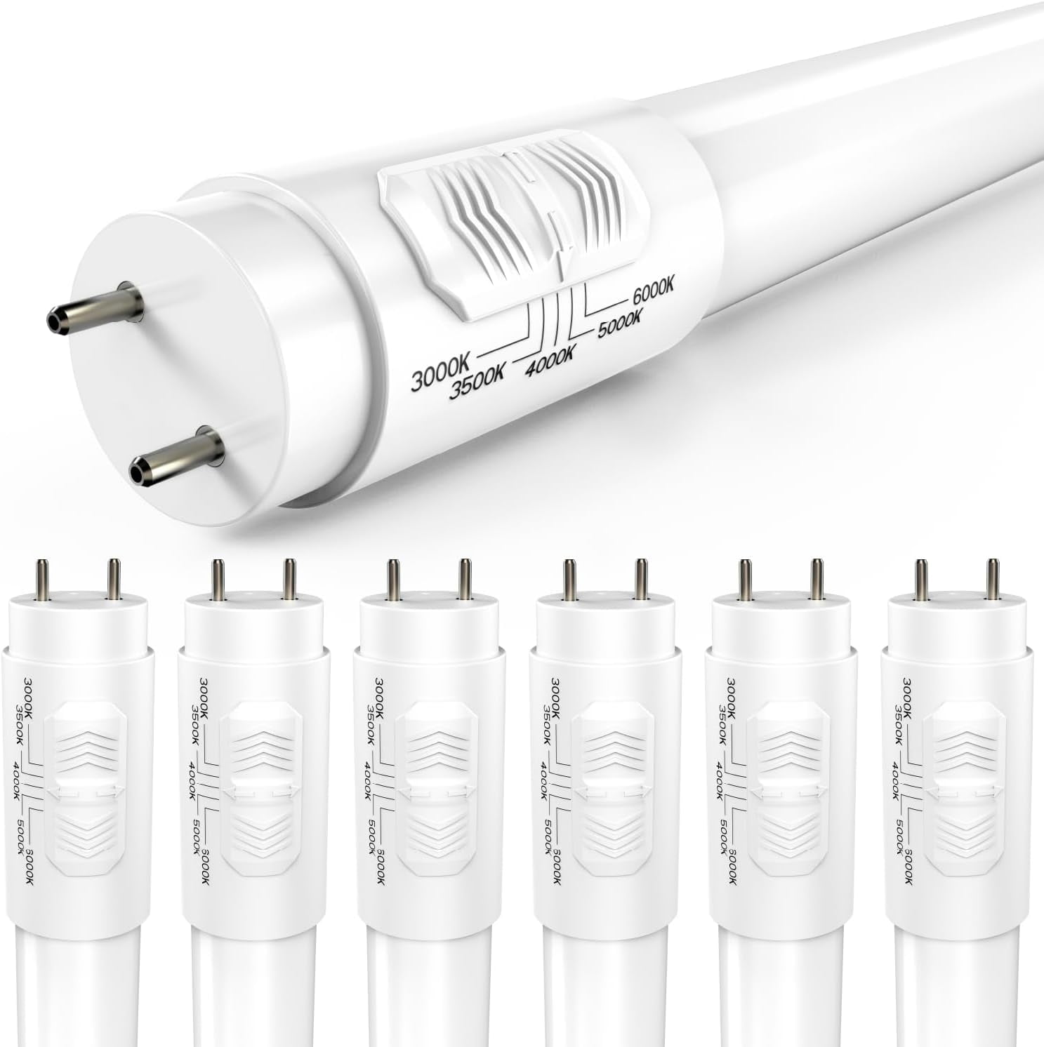 Sunco 6 Pack T8 LED Bulbs 4 Foot, LED Fluorescent Tube Replacement, 4ft ...