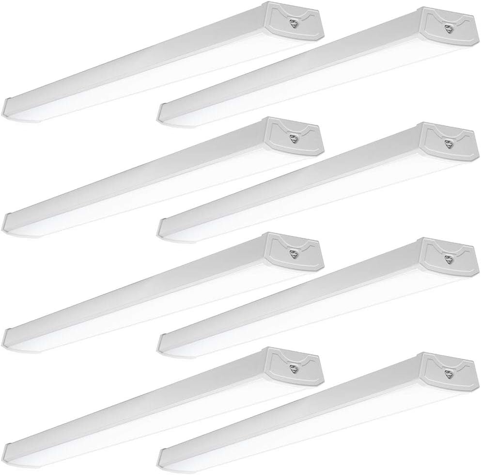 Sunco 8 Pack 4FT LED Shop Light Wraparound Light Fixture, Garage ...
