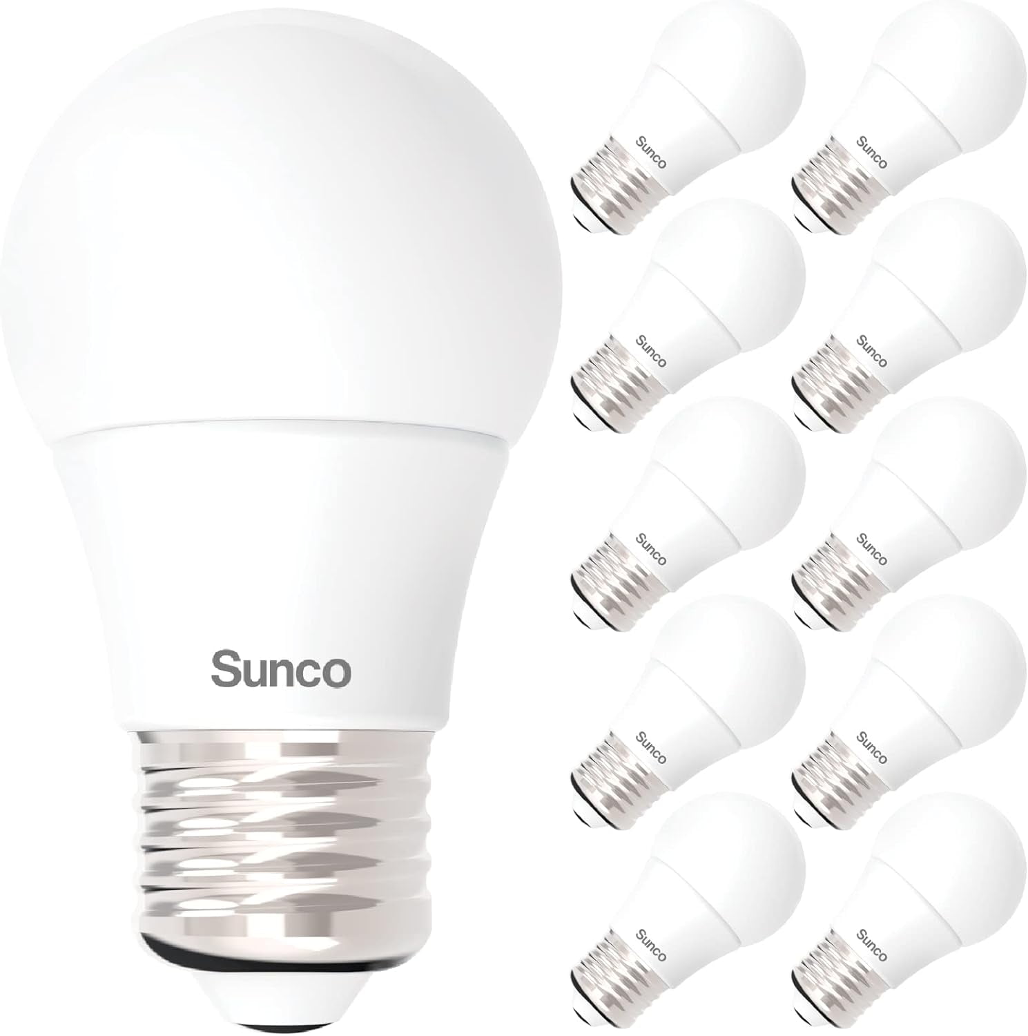 Sunco A15 LED Light Bulbs 10 Pack – 60W Equivalent, 800 Lumens ...