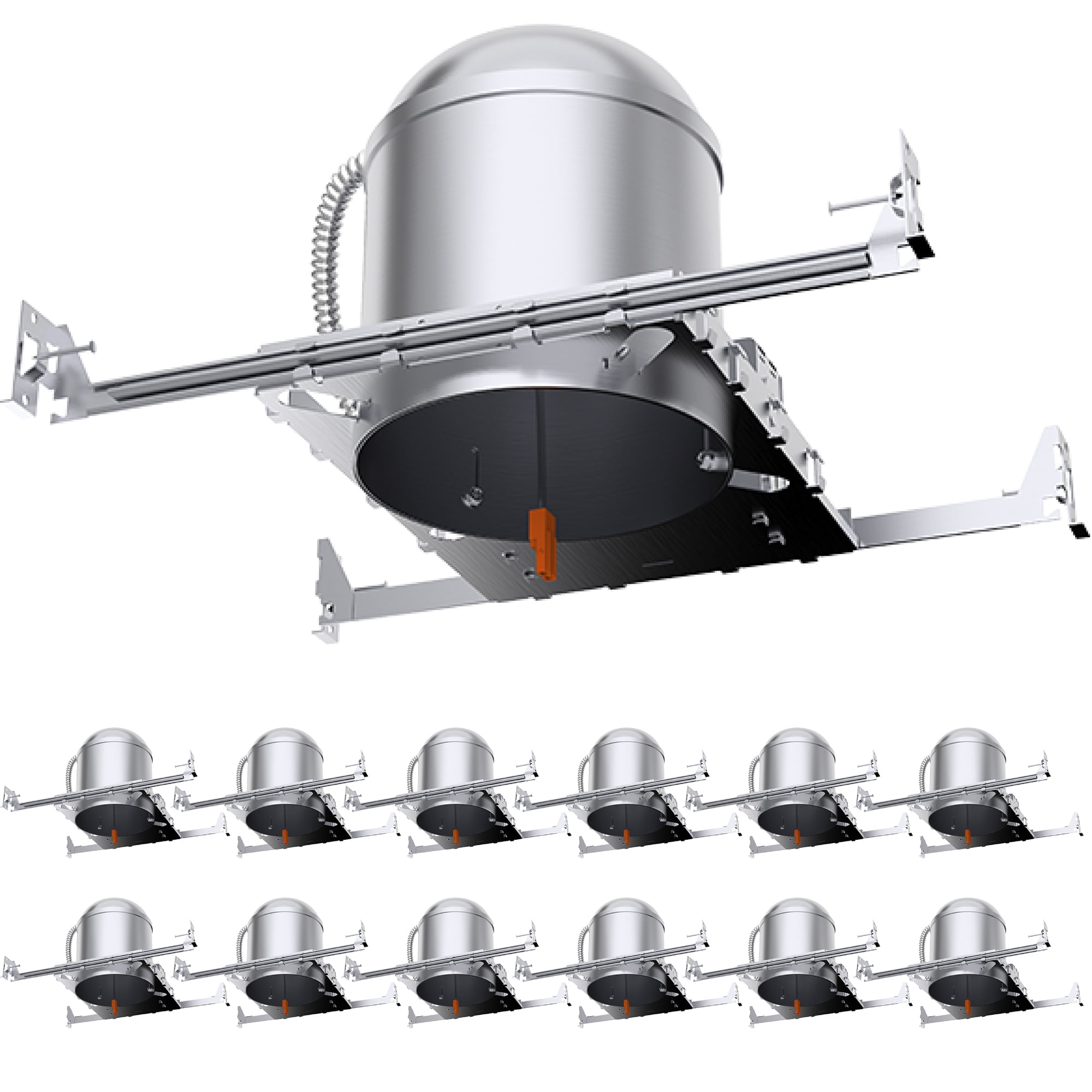 Sunco 12 Pack 6 Inch Recessed Lighting Housing Can, New Construction ...