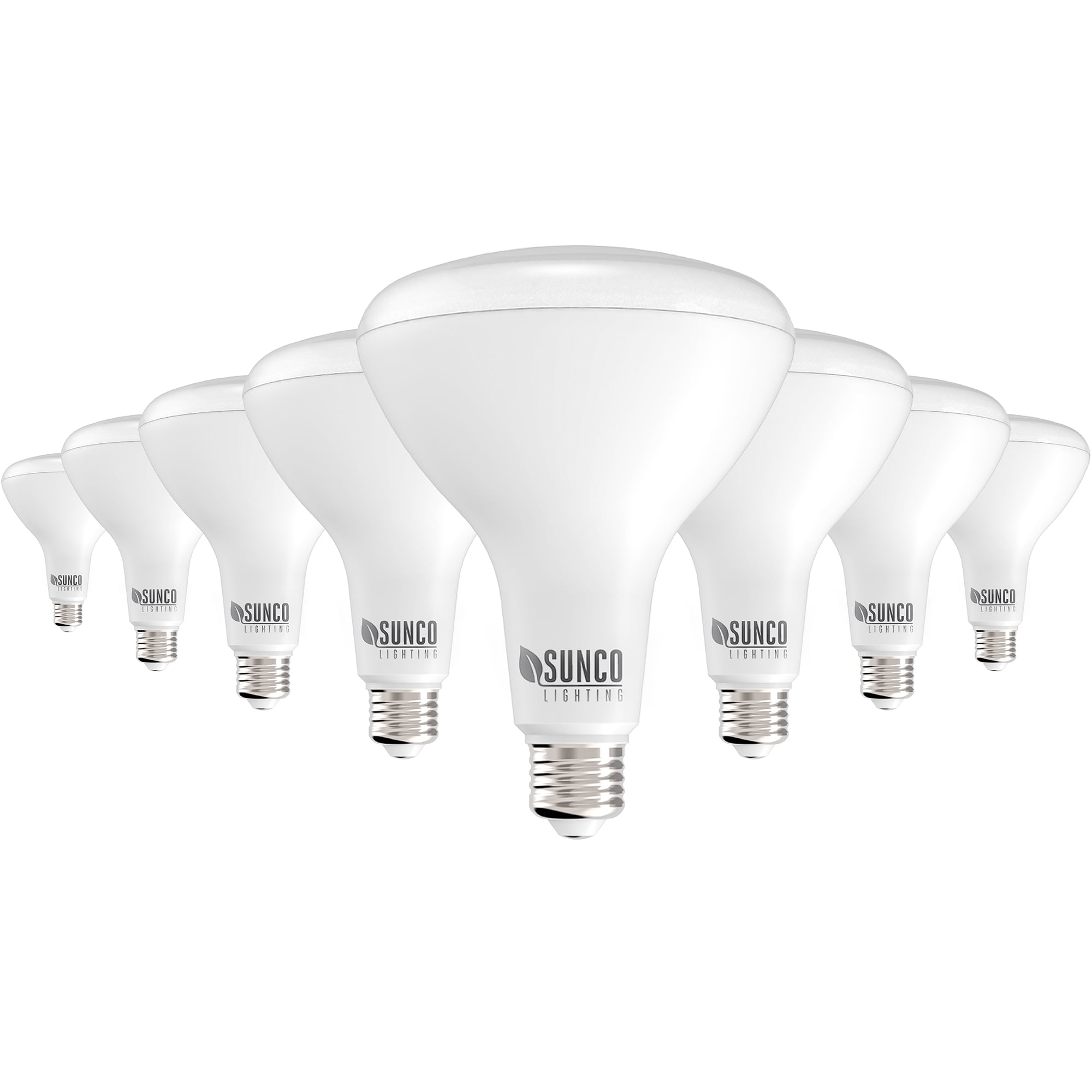 Sunco Lighting 8 Pack BR40 LED Bulb, 17W=100W, Dimmable, 2700K Soft ...