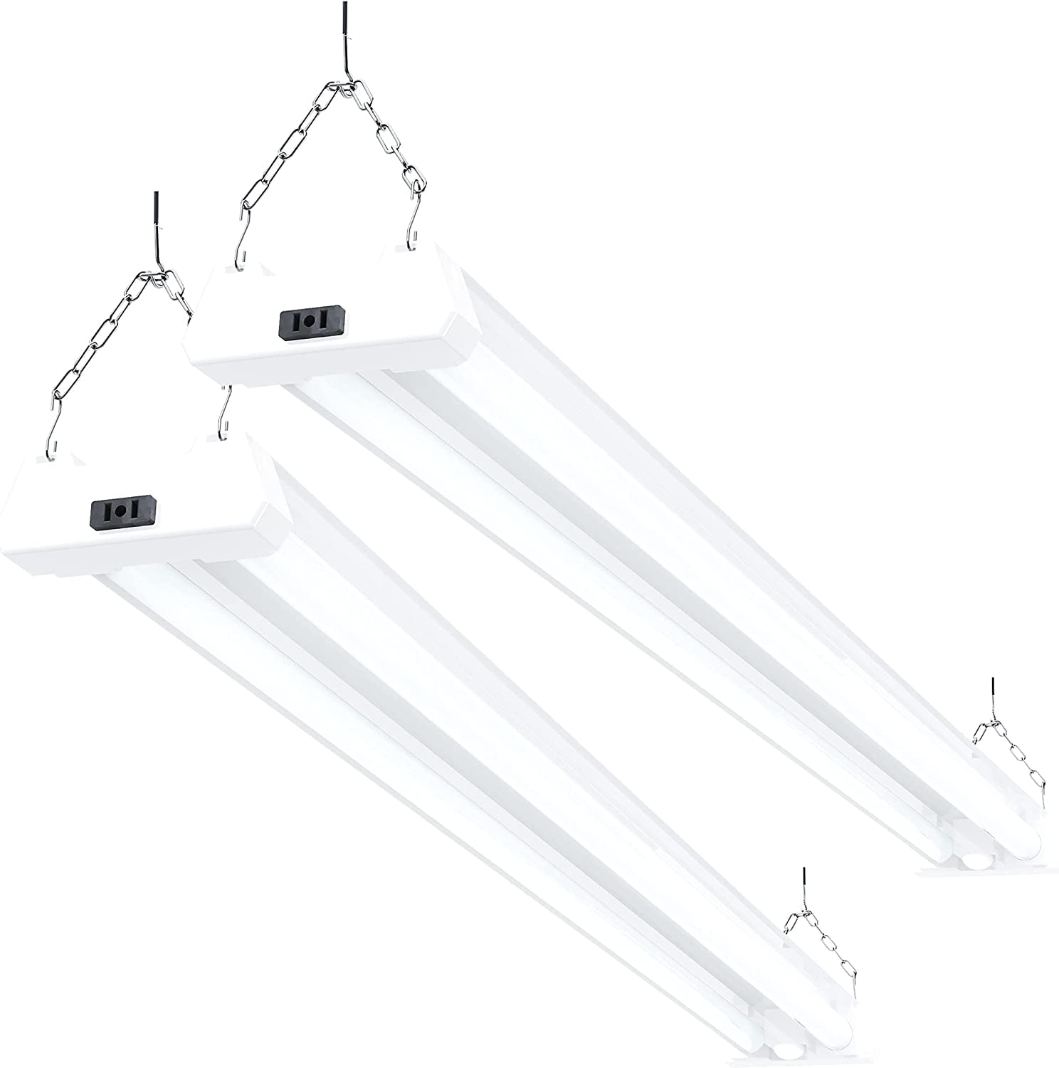 Sunco Motion Sensor 4ft LED Shop Light, Garage Lights Ceiling LED Plug ...