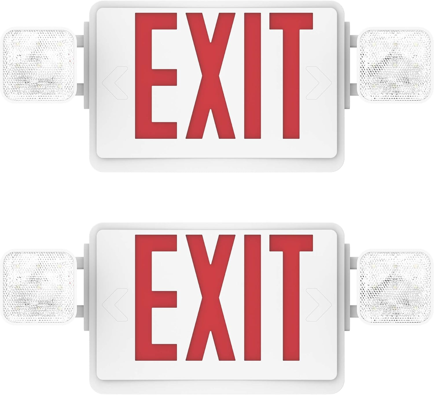 Sunco Red Exit Signs With Emergency Lights, Two Adjustable Square LED ...