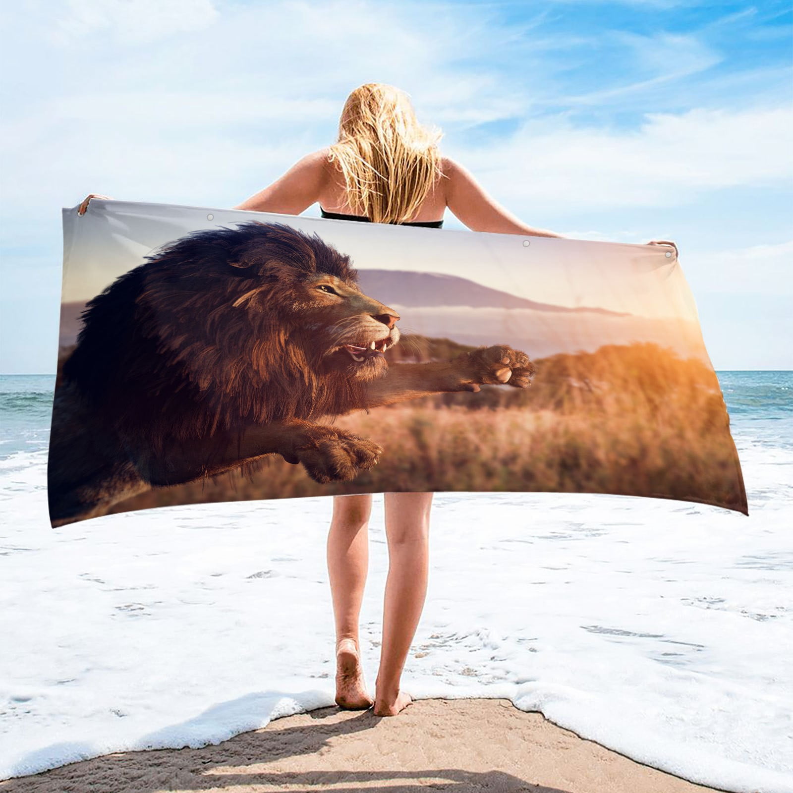 Suncoda Beach Blanket Microfiber Beach Towel Super Lightweight Colorful ...