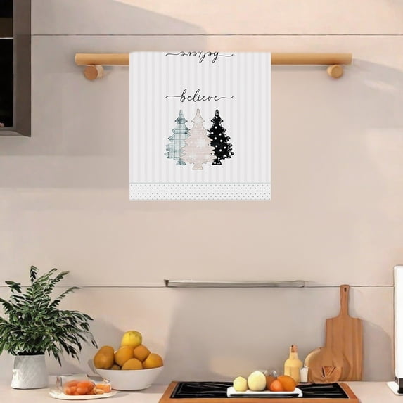 Suncoda Christmas Tree Decorations, Kitchen Dishes Towels Merry ...