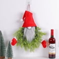 Suncoda Christmas Wreath, Luminous Faceless Santa Claus Christmas ...