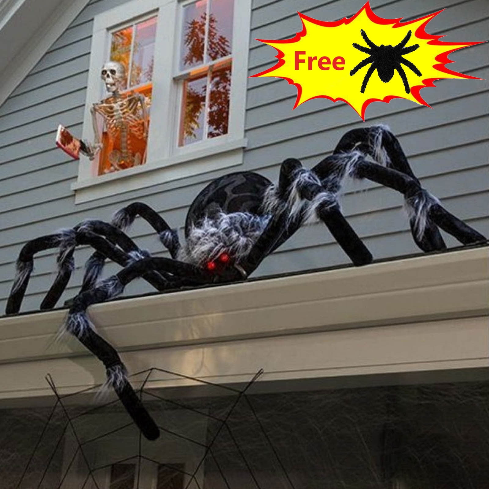 Suncoda Halloween Spider, 24" to 79" Multi-size Giant Halloween Hairy ...