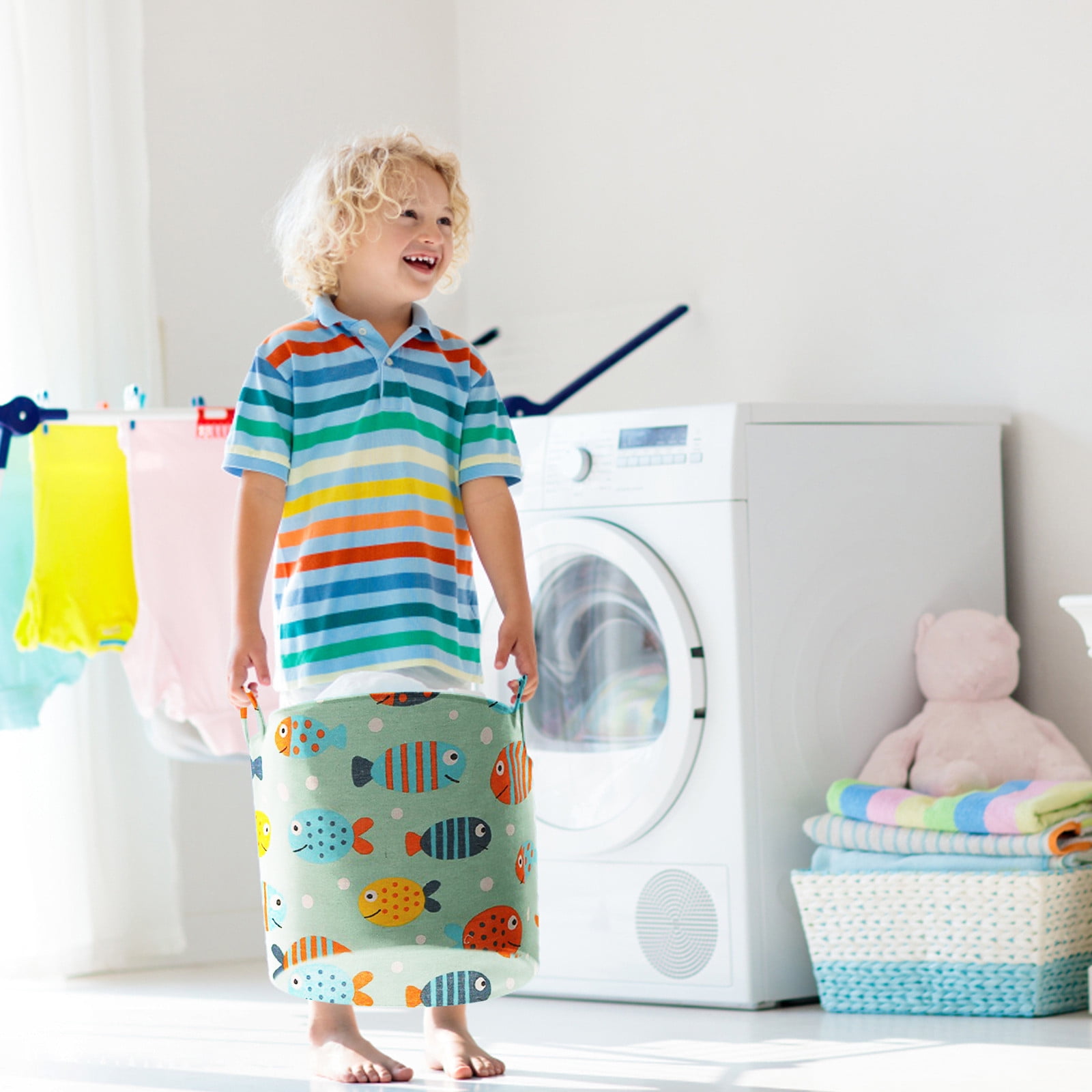 Suncoda Laundry Basket Collapsible Laundry Baskets Dirty Clothes ...