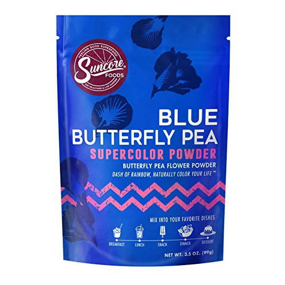 Suncore Foods Blue Butterfly Pea Supercolor Powder, Blue Food Coloring ...
