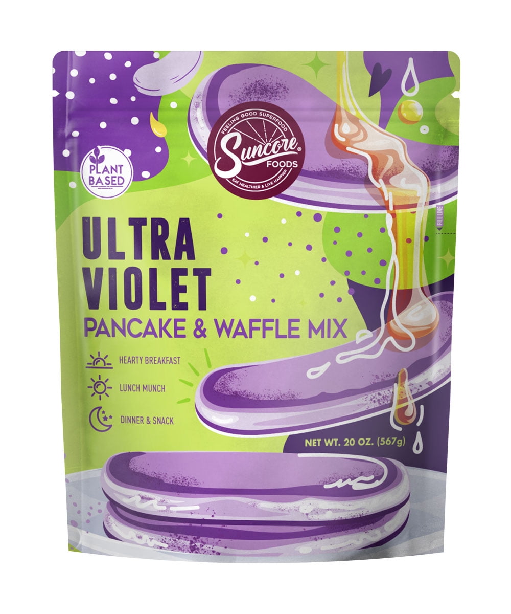 Suncore Foods Ultra Violet Pancake & Waffle Powder Mix, 20oz, Baking ...