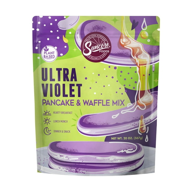 Suncore Foods Ultra Violet Pancake & Waffle Powder Mix, 20oz, Baking ...