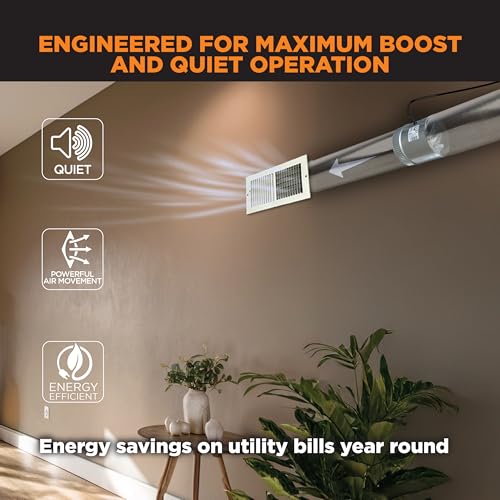Suncourt 10-Inch Inline Duct Booster Fan — Quiet Single-Speed Inductor ...