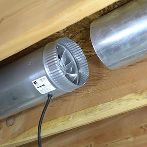 Suncourt 6-Inch Inline Duct Booster Fan — Quiet Single-Speed Inductor ...