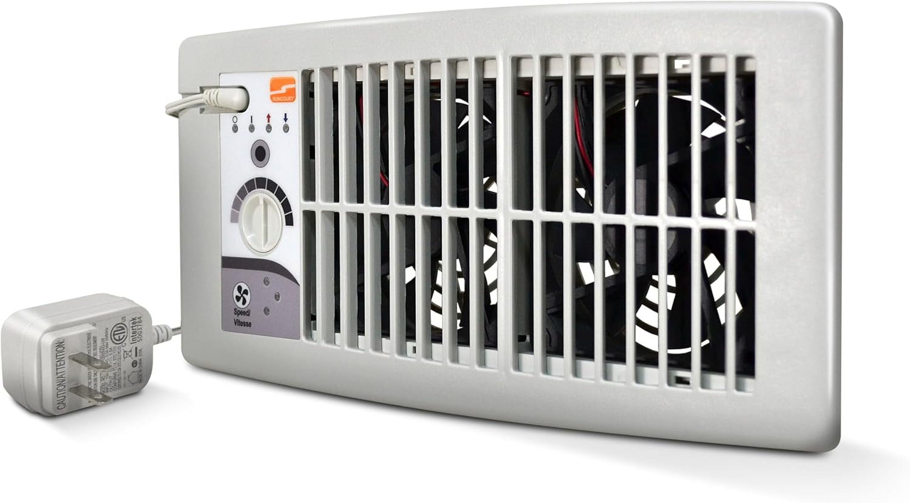 Suncourt Flush Fit Floor/Wall Register Booster Fan — Ultra-Quiet, 5 ...