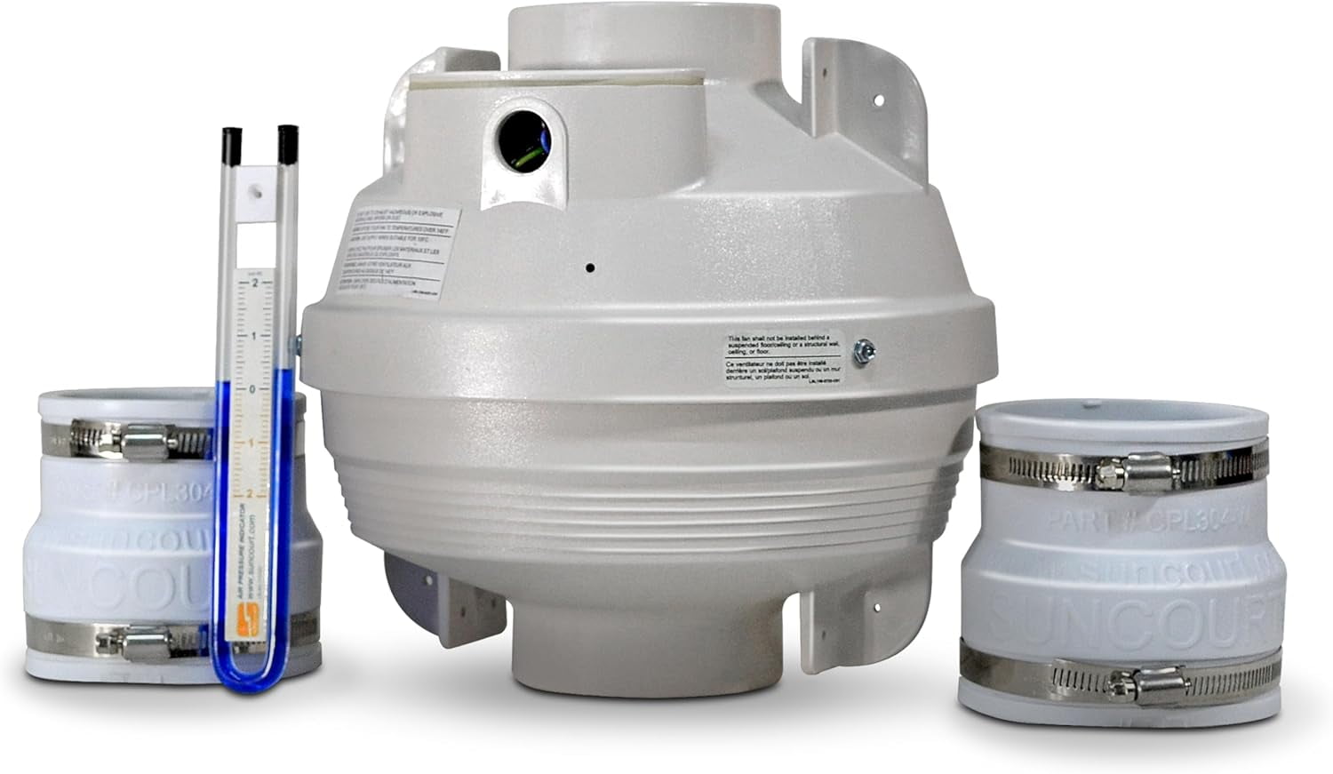 Suncourt Radon Mitigation System Kit for Sub-Slab Depressurization ...