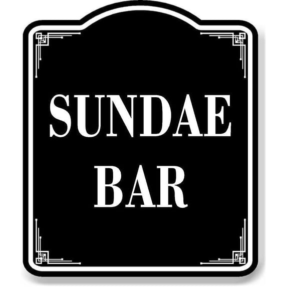 Sundae Bar BLACK Aluminum Composite Sign, 15"x18" - Walmart.com