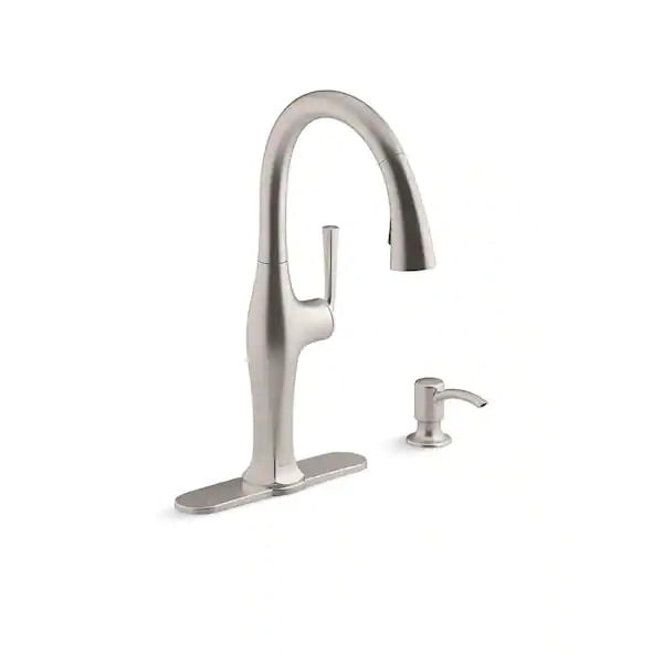 Sundae Single-Handle Pull Down Sprayer Kitchen Faucet in Vibrant ...