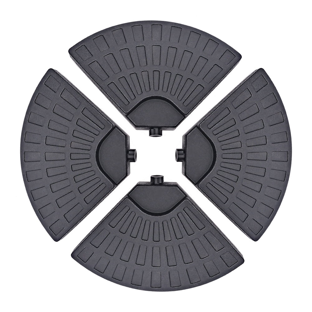 Sundale Outdoor 4 Pieces Heavy Duty Plastic Water Sand Cantilever Umbrella Base Stand Patio ...