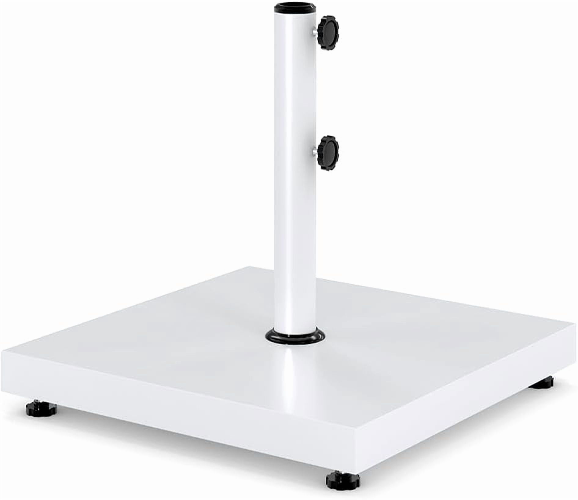 Sundale Outdoor Umbrella Base 42lbs with Stainless Steel Umbrella Tube, Heavy Duty Square Metal ...