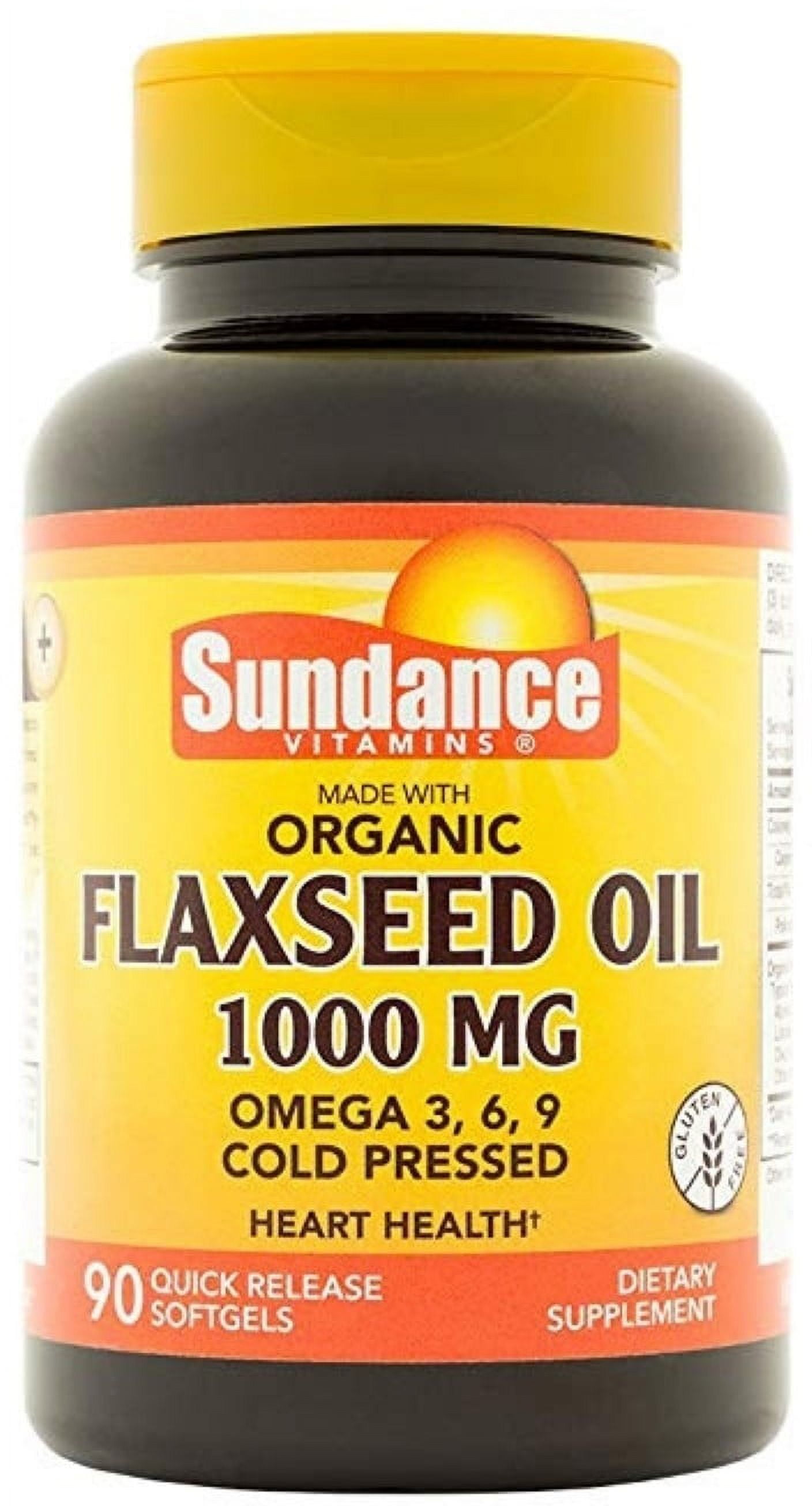 Sundance Flaxseed Oil Tablets, 1000 mg, 90 Count - Walmart.com