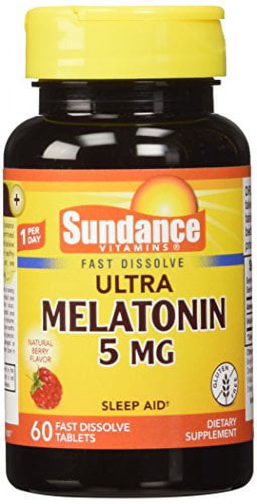 Sundance Ultra 5 Mg Melatonin Fast Dissolve Tablets, 60 Count, 2 Pack ...